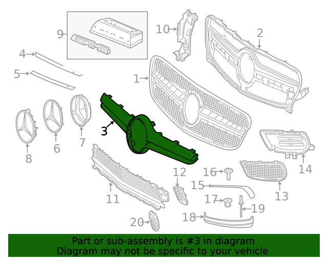 156-888-02-60-9999 - Molding 2015-2017 Mercedes-Benz GLA 250 | Mercedes ...