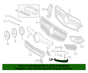 Side Trim - Part #156-885-26-25-64 | Mercedes Parts Center