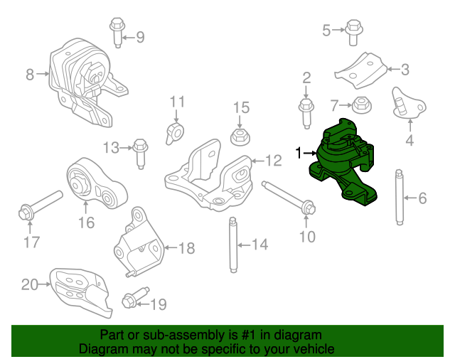 2007-2015 Ford Mount 8T4Z-6038-A | TascaParts.com