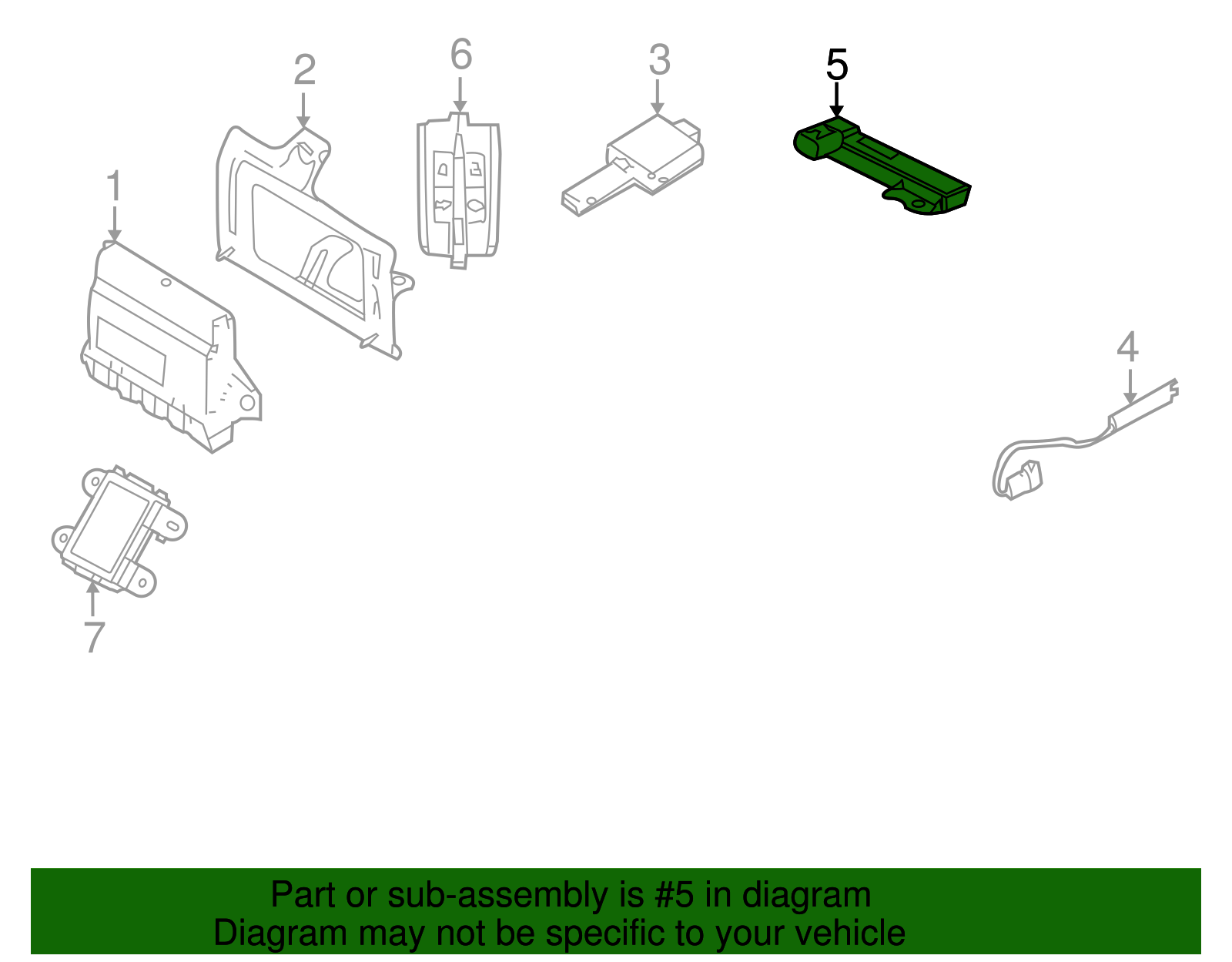 2009-2015 Ford Keyless Entry Antenna 8M5Z-19D596-A | OEM Parts Online