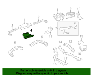 2015-2017 Toyota Camry Heater Duct 55844-06170 | Toyota Parts