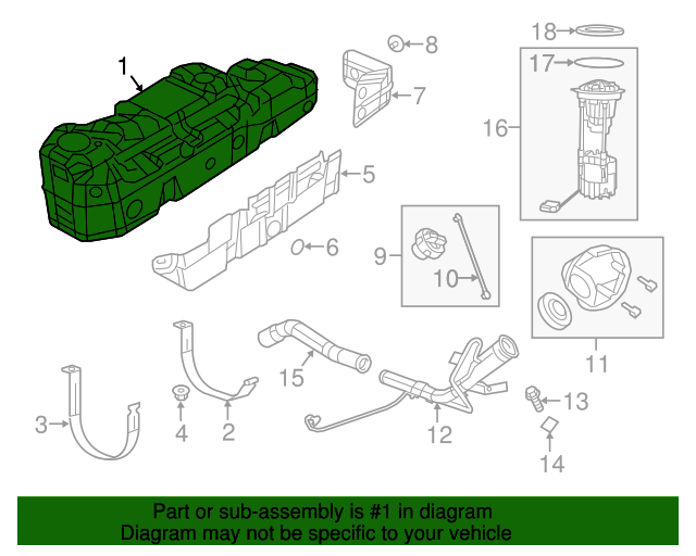 2009-2017 Mopar Fuel Tank 68166431ac | TascaParts.com
