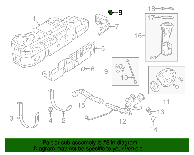 2011-2020 Mopar Heat Shield Retainer 68140489AA | TascaParts.com