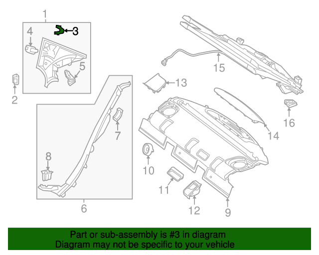 2014-2023 Mercedes-Benz Body A-Pillar Trim Panel Clip 099-991-00-70 ...