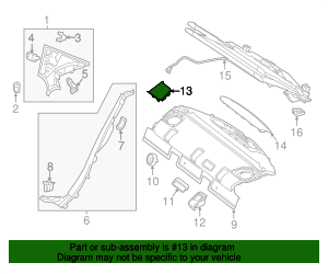 205-694-01-37-9051 - Speaker Cover 2015-2021 Mercedes-Benz ...