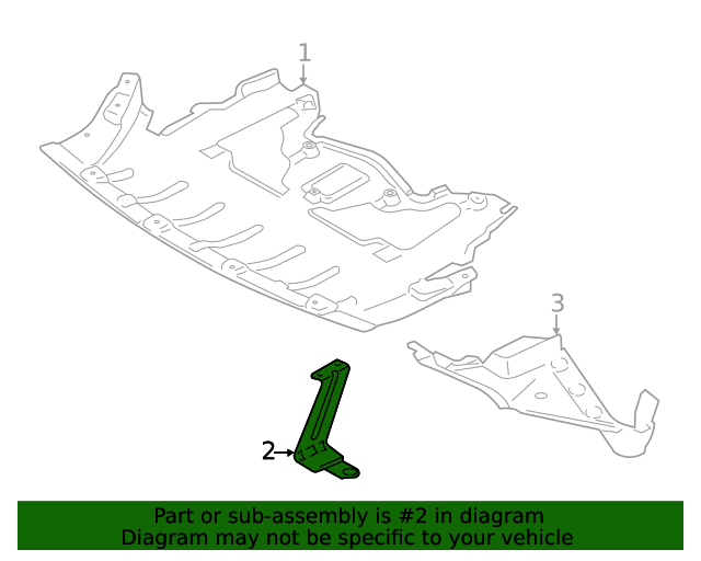 Genuine BMW 51-71-7-188-836 | Radiator Support Splash Shield Bracket ...