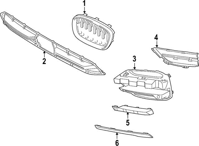 51137464919 - 2018-2021 BMW X3 Upper Grille (51-13-7-464-919) | BMW of ...