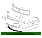 2021-2024 Cadillac Black Front Bumper Lower Fascia 84842069 GM ...