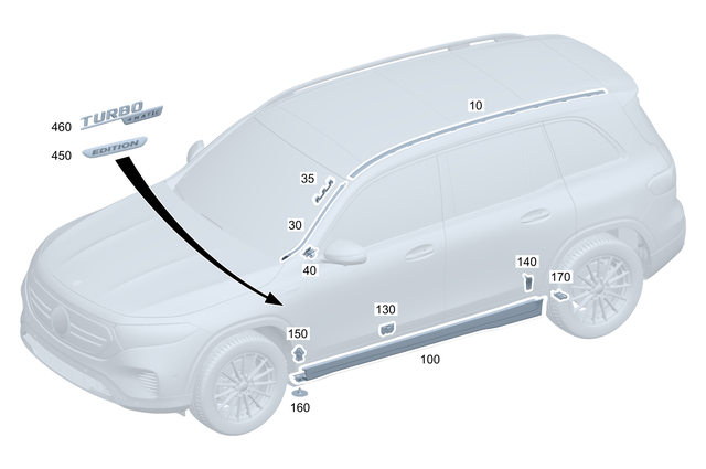 247-690-93-04 - Water Deflector 2020-2025 Mercedes-Benz | Mercedes-Benz ...