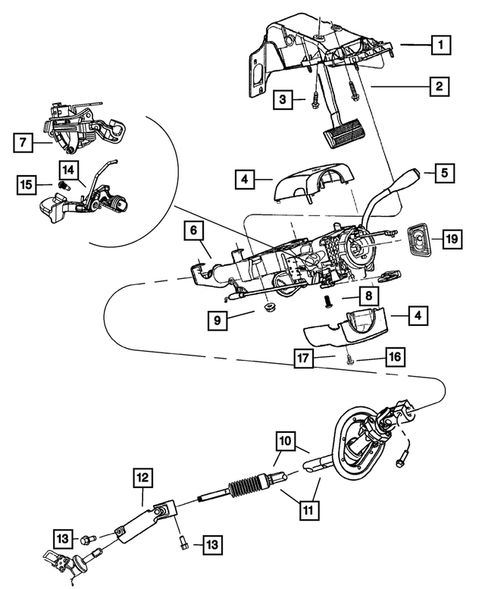 Steering Column and Intermediate Shaft for 2014 Ram 2500 | QuirkParts