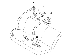 2003-2008 Toyota Corolla Anchor Cover 73717-02010-B0 | Toyota Parts