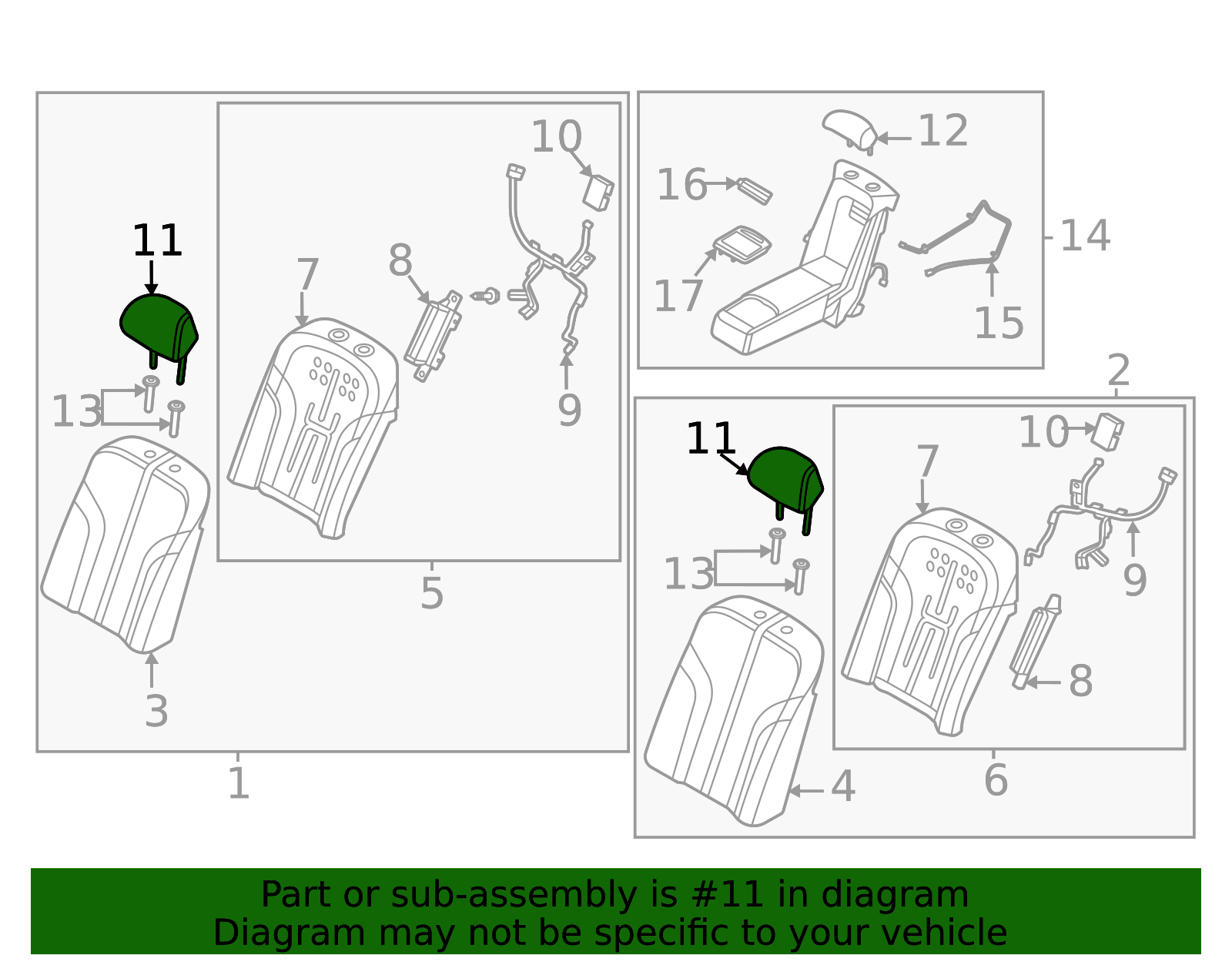 2021-2024 Genesis G80 Headrest, Outer 89700-T1000-JJA | Conicelli Hyundai