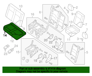 2012-2019 Nissan Cushion Cover 88370-1PD0A | QuirkParts