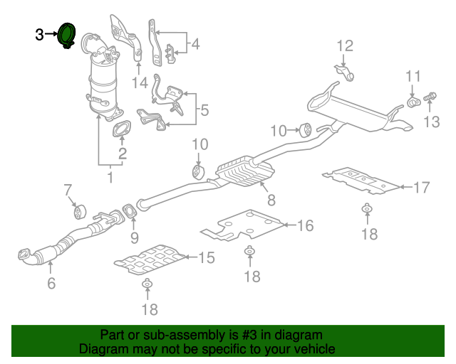 2016-2023 GM Exhaust Pipe Clamp 12643268 | GMPartsDirect.com
