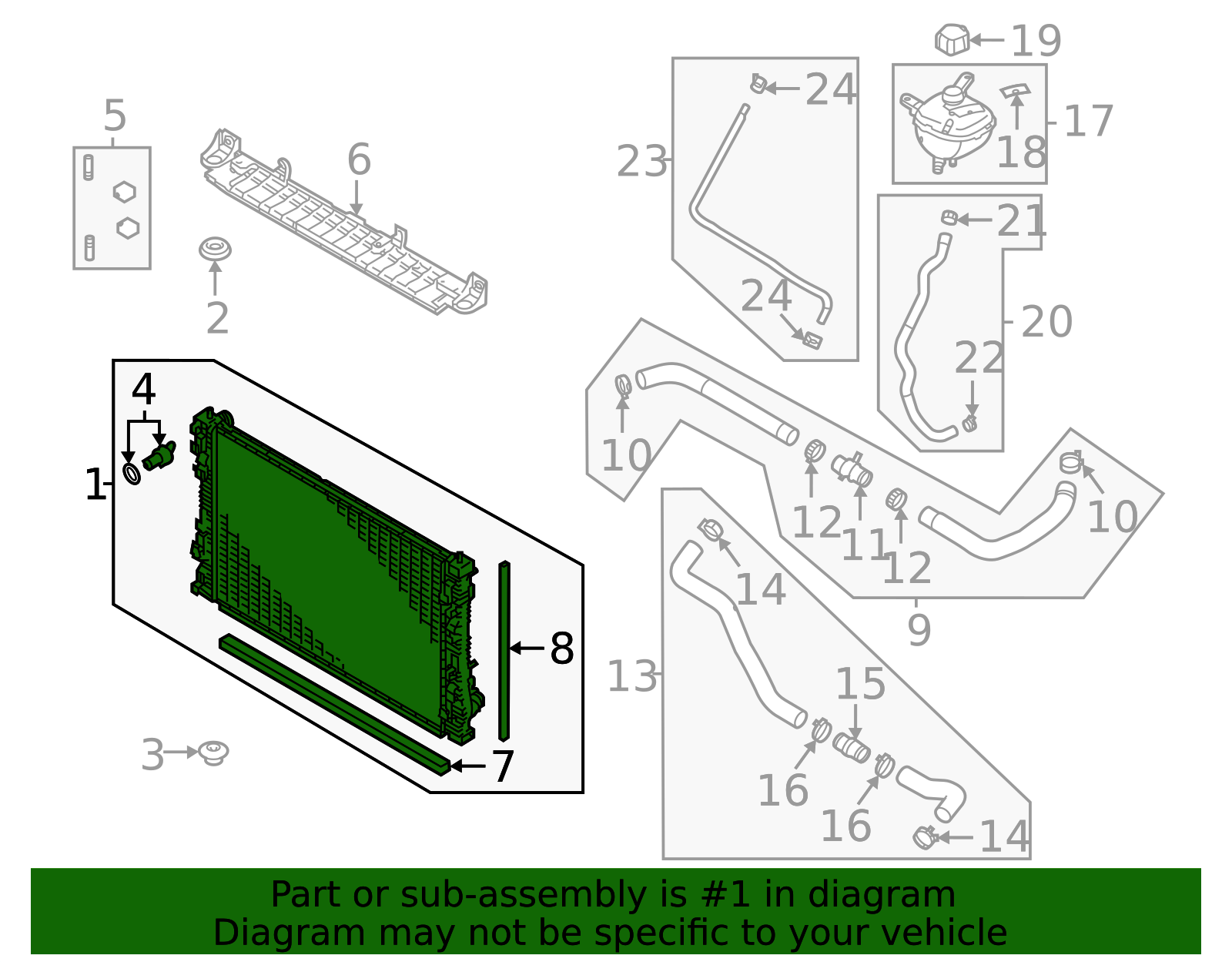 1350B182 Radiator Assembly 2022-2024 Mitsubishi Outlander | Mitsubishi ...