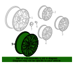 2021-2024 GMC 22x9 Aluminum Wheel 84423416 | GMPartsDirect.com