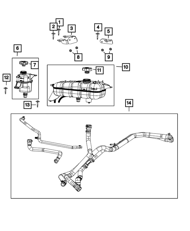 MOPAR COOLANT HOSE - 68430009AE - 68430009AE | Mopar Online Parts