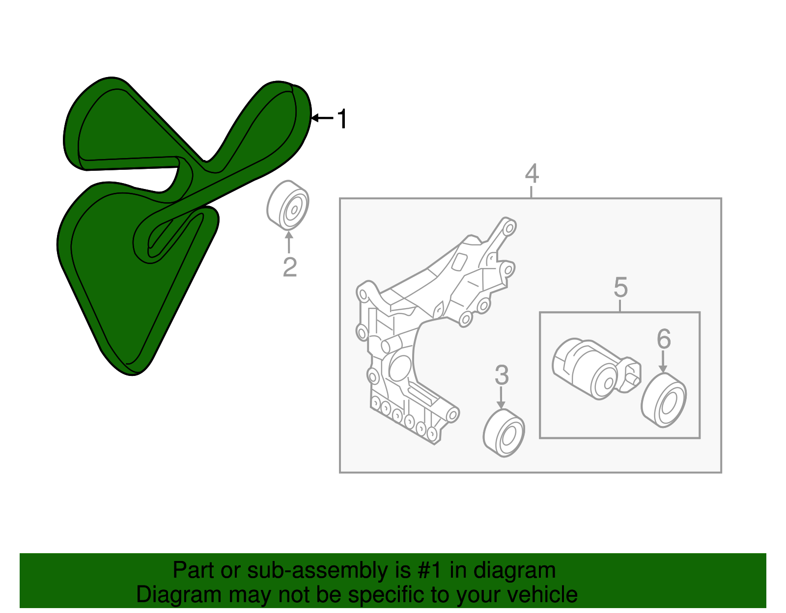 25212-2G750 - Serpentine Belt 2011-2013 Kia Sorento | Kia.Parts Store