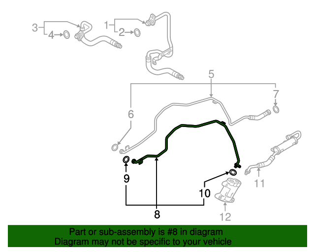 2013-2016 Audi S4 Return Tube 8K0-317-818-DH | OEM Parts Online