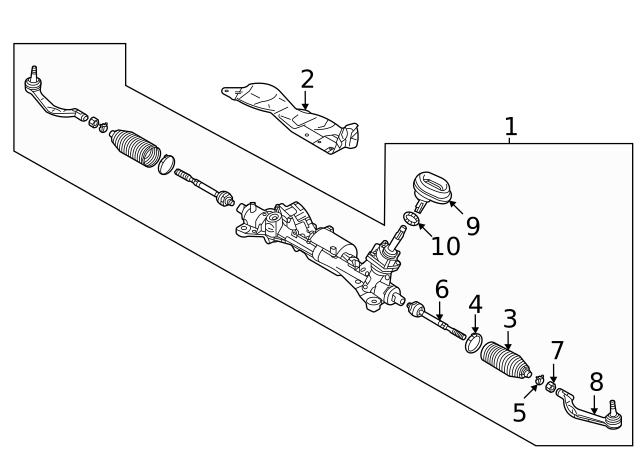 2022-2024 Mitsubishi Inner Tie Rod 48521W010P | MitsubishiParts.com