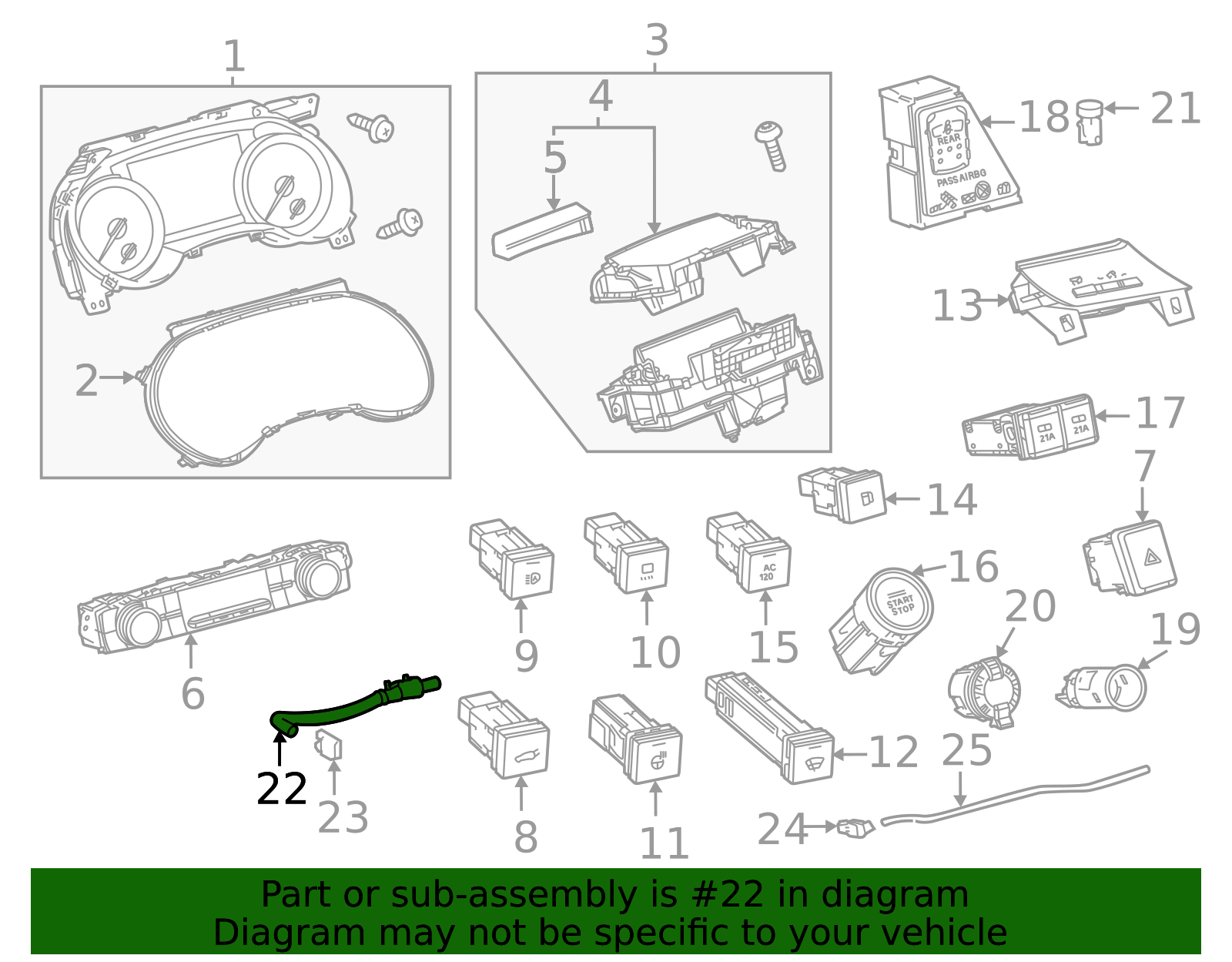 2020-2025 Toyota Cabin Air Temperature Sensor Aspirator Tube 87201 ...