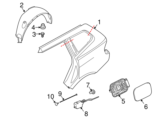 Genuine BMW 51-71-3-400-057 | Wheelhouse Liner | FREE Shipping on Most ...