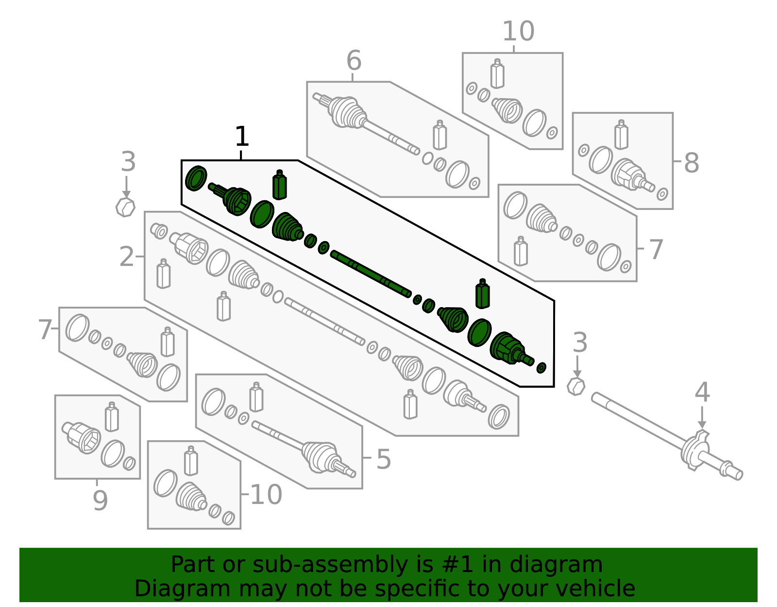 Hyundai - 49501-J5300 - Axle Assembly - 2019-2021 Genesis G70 | OEM ...