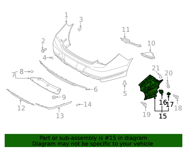2020-2021 Genesis G90 Bracket Assembly Rear Bumper Side Left-hand 86613 ...