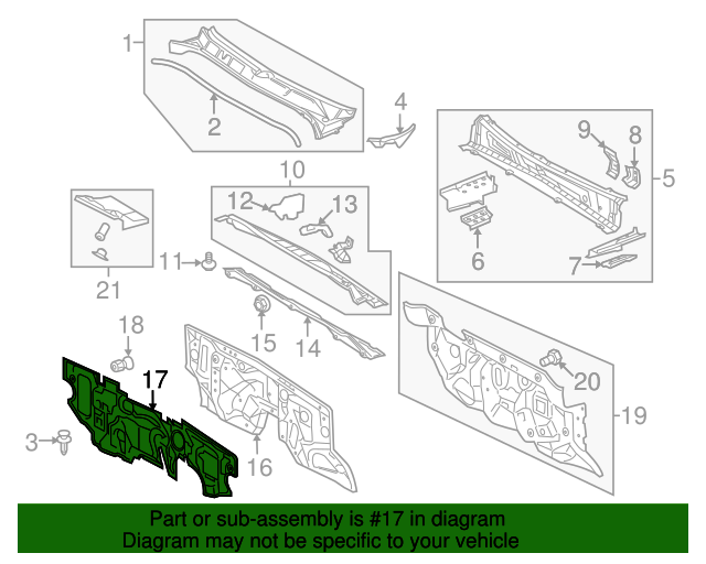2014-2021 Toyota Tundra Insulator Pad 55223-0C011 | Toyota Parts Center