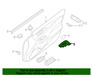 2016-2020 Nissan Maxima Switch Bezel - Driver's Side (LH) 80961-4RA1A ...