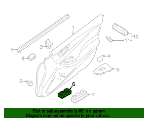 2016-2023 Nissan Maxima Window Switch 25411-4RA0A | OEM Parts Online