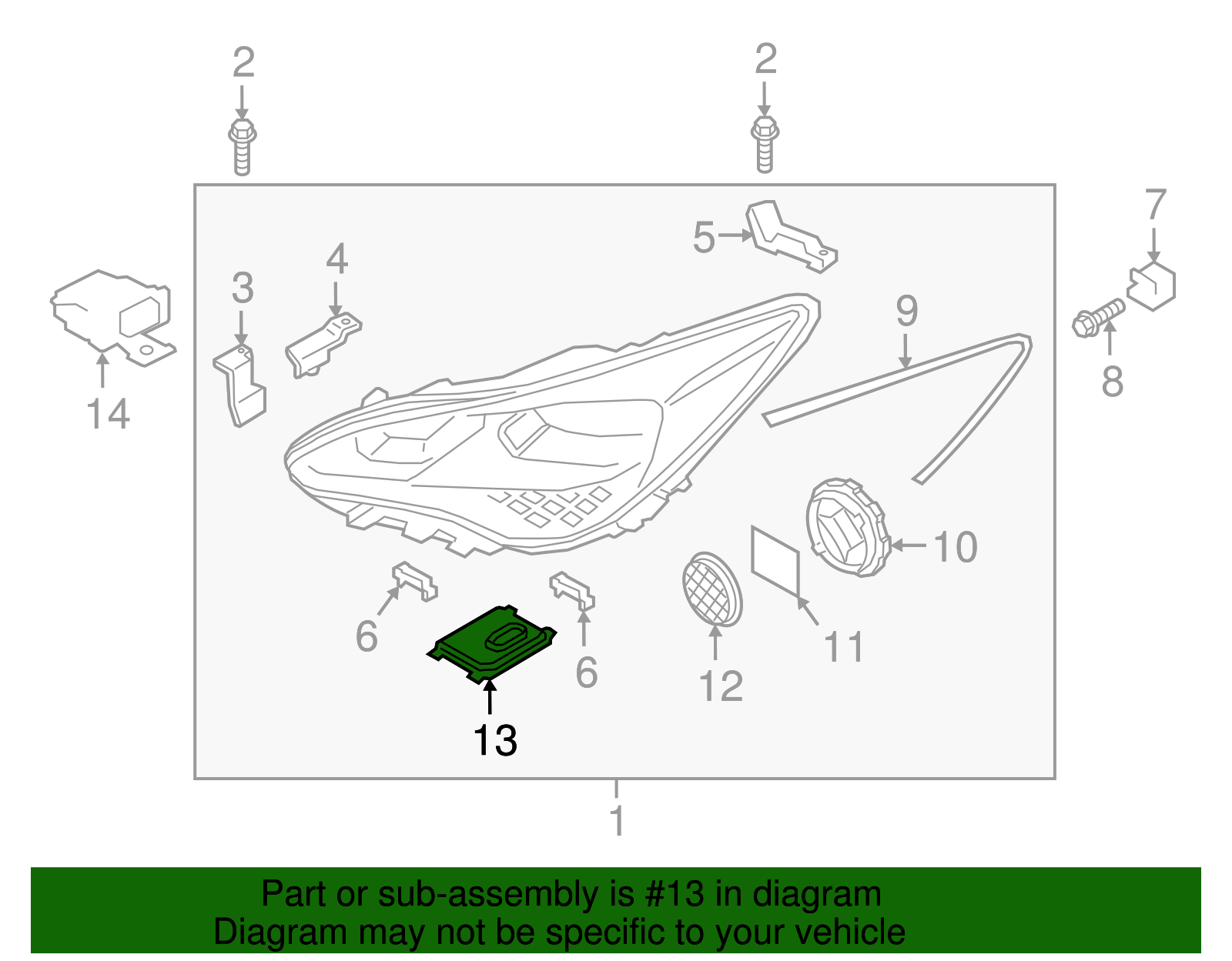 92190-J5120 - Led Unit 2018-2023 Kia Stinger | Kia.Parts Store