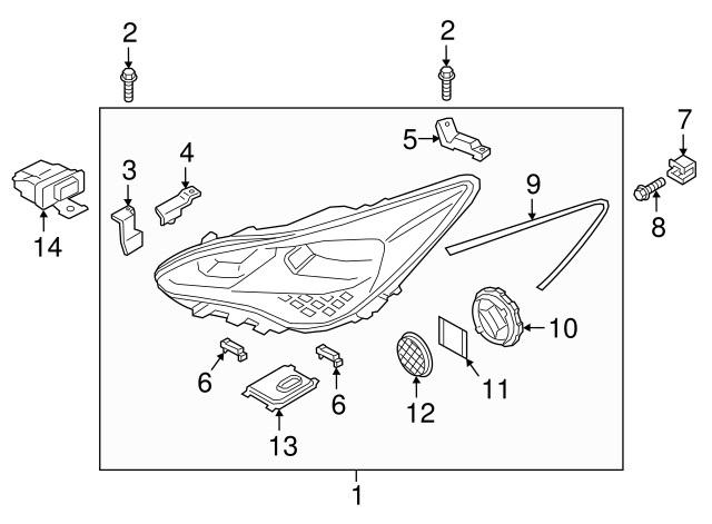 92173-0U000 - Headlamp Assembly Retainer Clip 2012-2023 Kia | Genuine ...