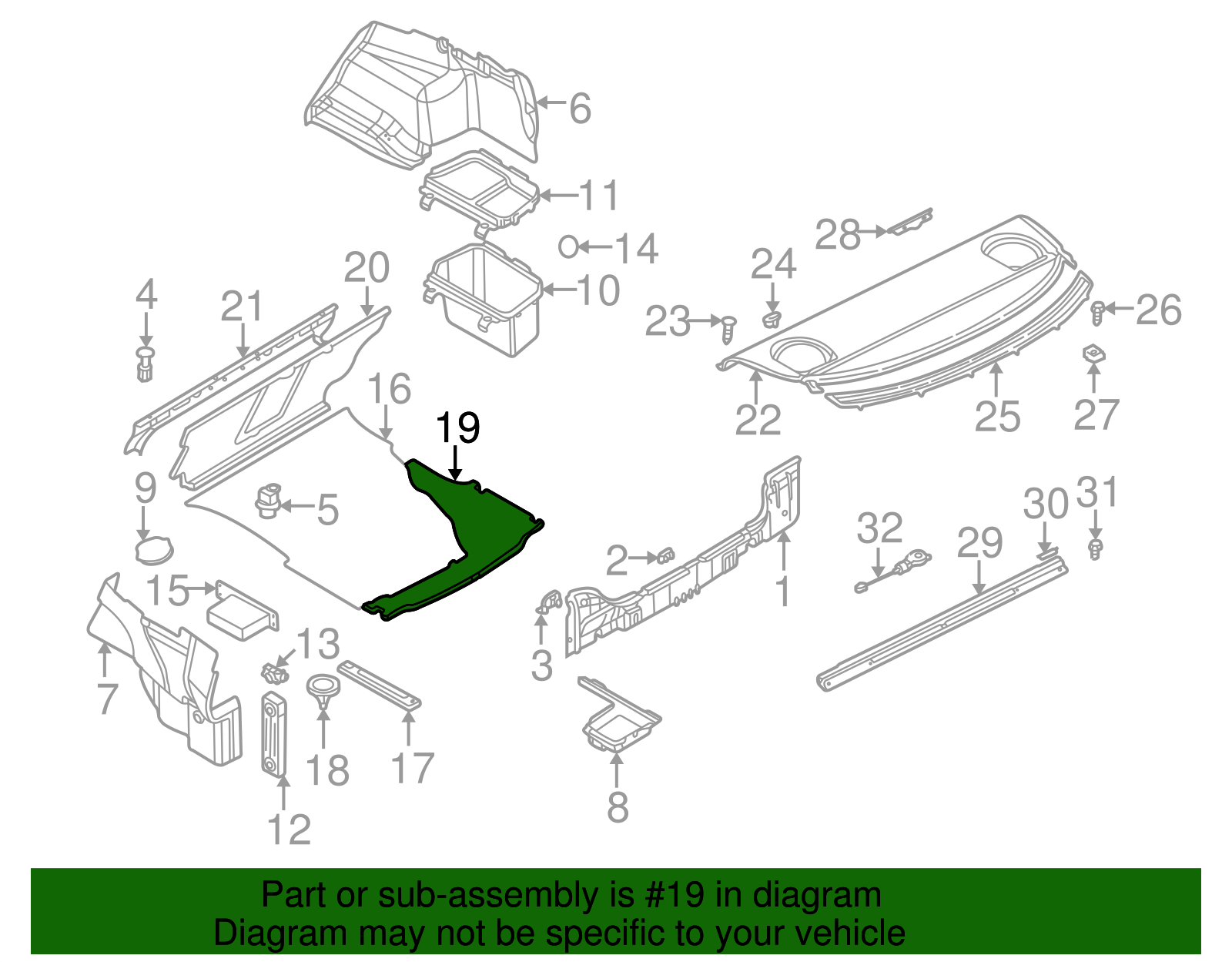 51478266559 - 1999-2005 BMW Floor Cover (51-47-8-266-559) | BMW of ...