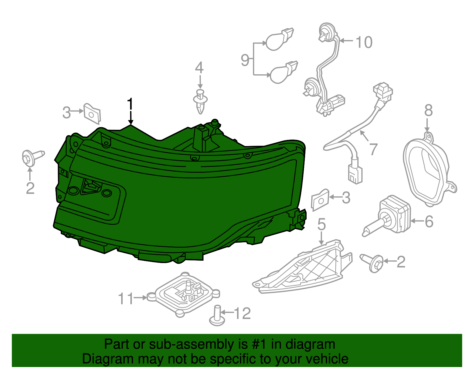 DA8Z-13008-H - Composite Assembly 2013-2019 Ford Flex | Big 3 Auto Parts