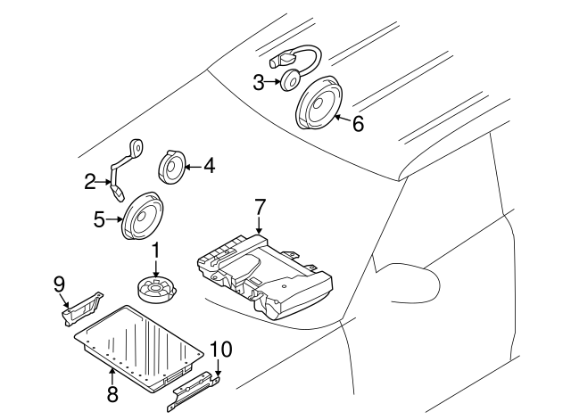 LR072954 - Speaker 2017 Land Rover Range Rover Evoque | AutoNation Parts