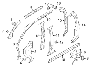2020-2021 Nissan Inner Windshield Pillar G6230-9FVMA | Nissan Parts Plus