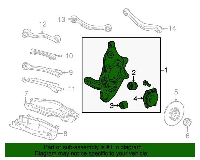 205-350-87-08 - Knuckle Assembly - 2016-2020 Mercedes-Benz ...