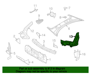 2011-2015 Audi R8 Cowl Plenum Panel 427-805-151-B | OEM Parts Online