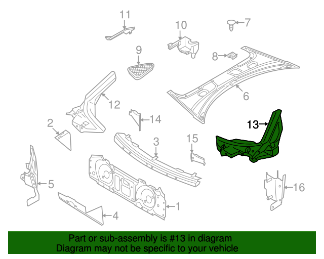 2011-2015 Audi R8 Cowl Plenum Panel 427-805-151-B | OEM Parts Online