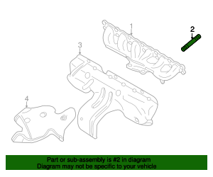 2009-2016 Volvo Exhaust Manifold Stud 998145 | TascaParts.com