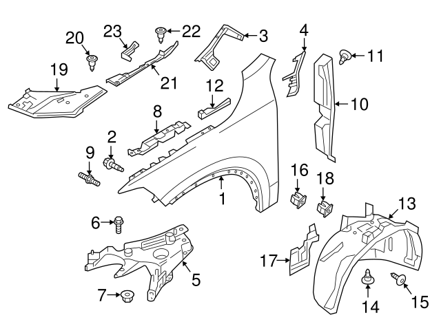 2017-2024 Volvo Fender Gusset 31378985 | AutoNationParts.com