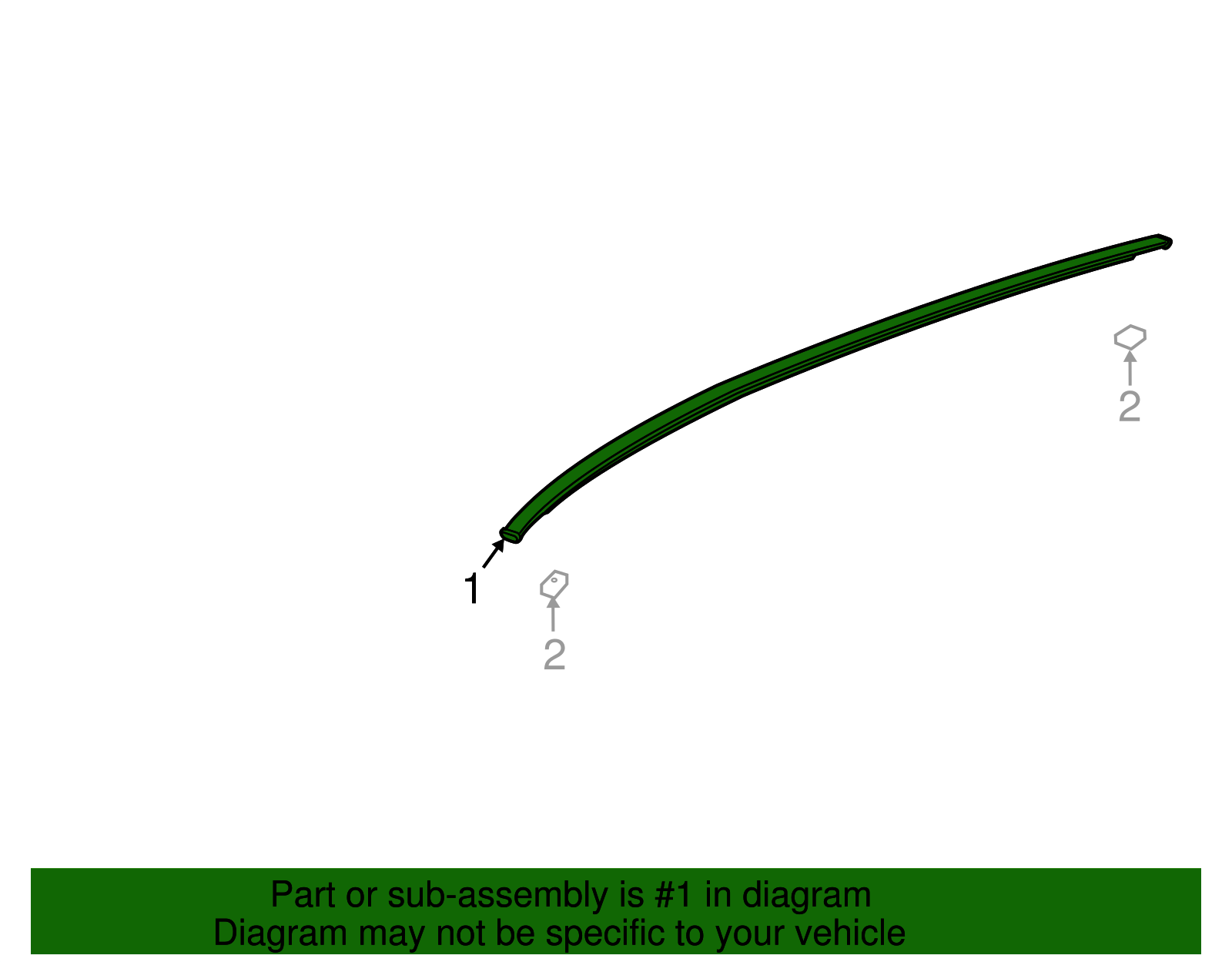 42577931 - Roof Panel Joint Finish Molding 2015-2022 Chevrolet Trax ...