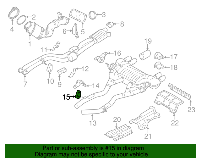 18307583940 - 2008-2022 BMW Center Muffler Insulator (18-30-7-583-940 ...