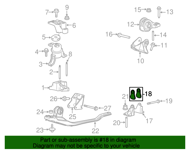 Trans Mount - Ford (5L8Z-6038-AA)