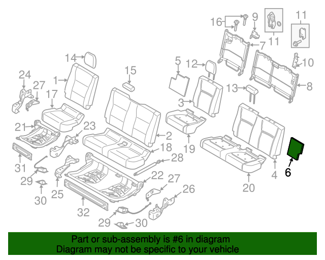 2015-2020 Ford Seat Back Panel FL3Z-1666879-A | TascaParts.com