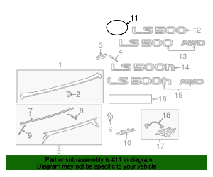 2018-2024 Lexus Emblem 90975-02122 | OEM Parts Online