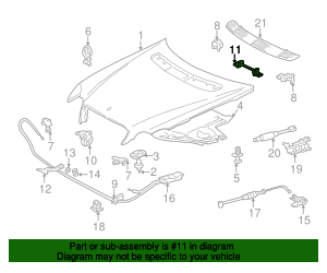 2001-2012 Mercedes-Benz Hood Latch Striker Plate 203-880-00-64 ...