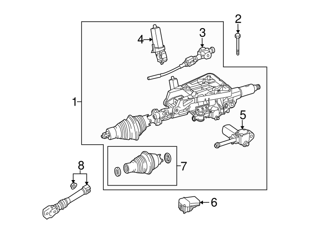 2014-2016 Mercedes-Benz Column Assembly 212-460-33-16 | MB OEM Parts