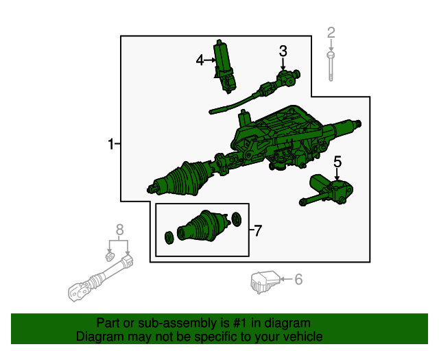 212-460-35-16 - Column Assembly 2014-2016 Mercedes-Benz | Mercedes-Benz ...